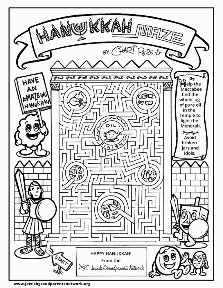 Coloring and Activity Pages | Jewish Grandparents Network